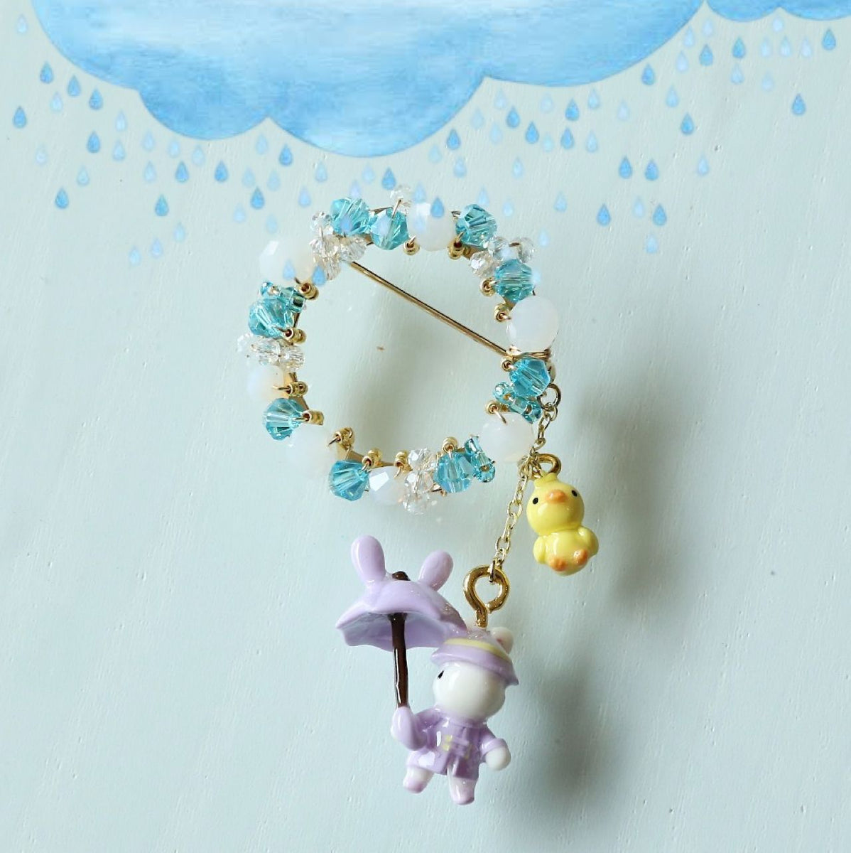 JT Dancing in the Rain Sachi Round Brooch – Jasmine Tease